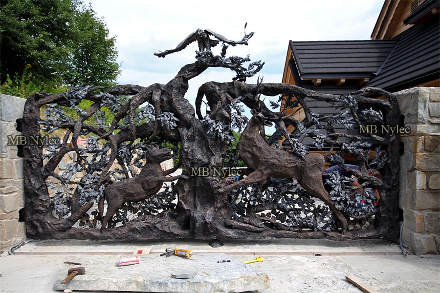 Unique wrought iron gates - Texas - Wrought iron art